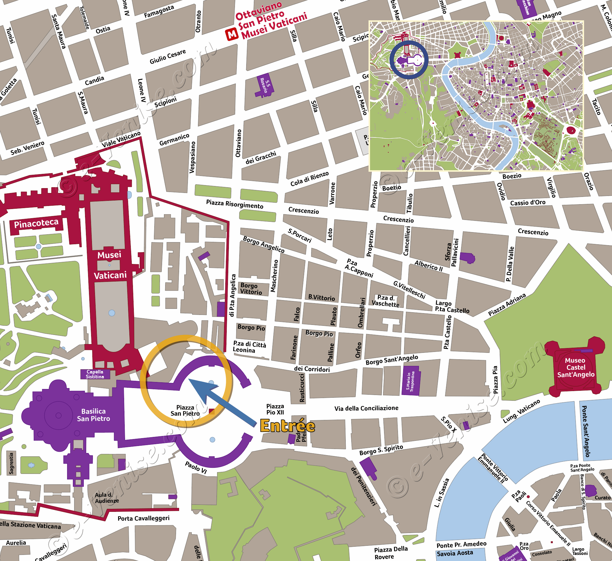 Map Basilica Italy Free Churches Of Rome Map Guide (off The Beaten